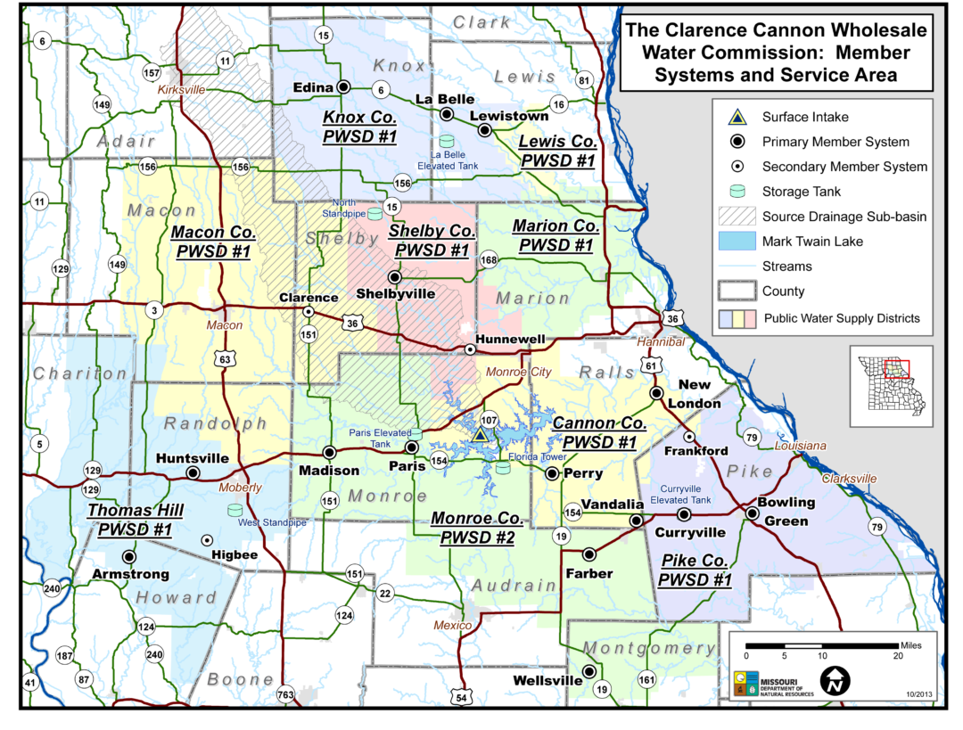 Service Area – Clarence Cannon Wholesale Water Commission