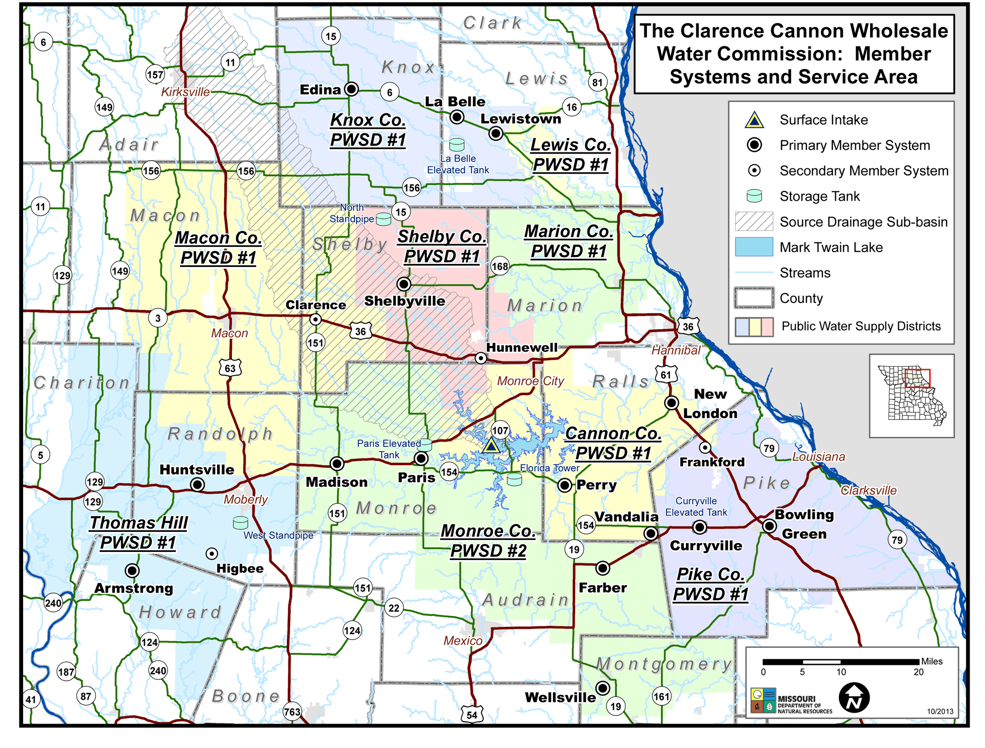 Service Area – Clarence Cannon Wholesale Water Commission